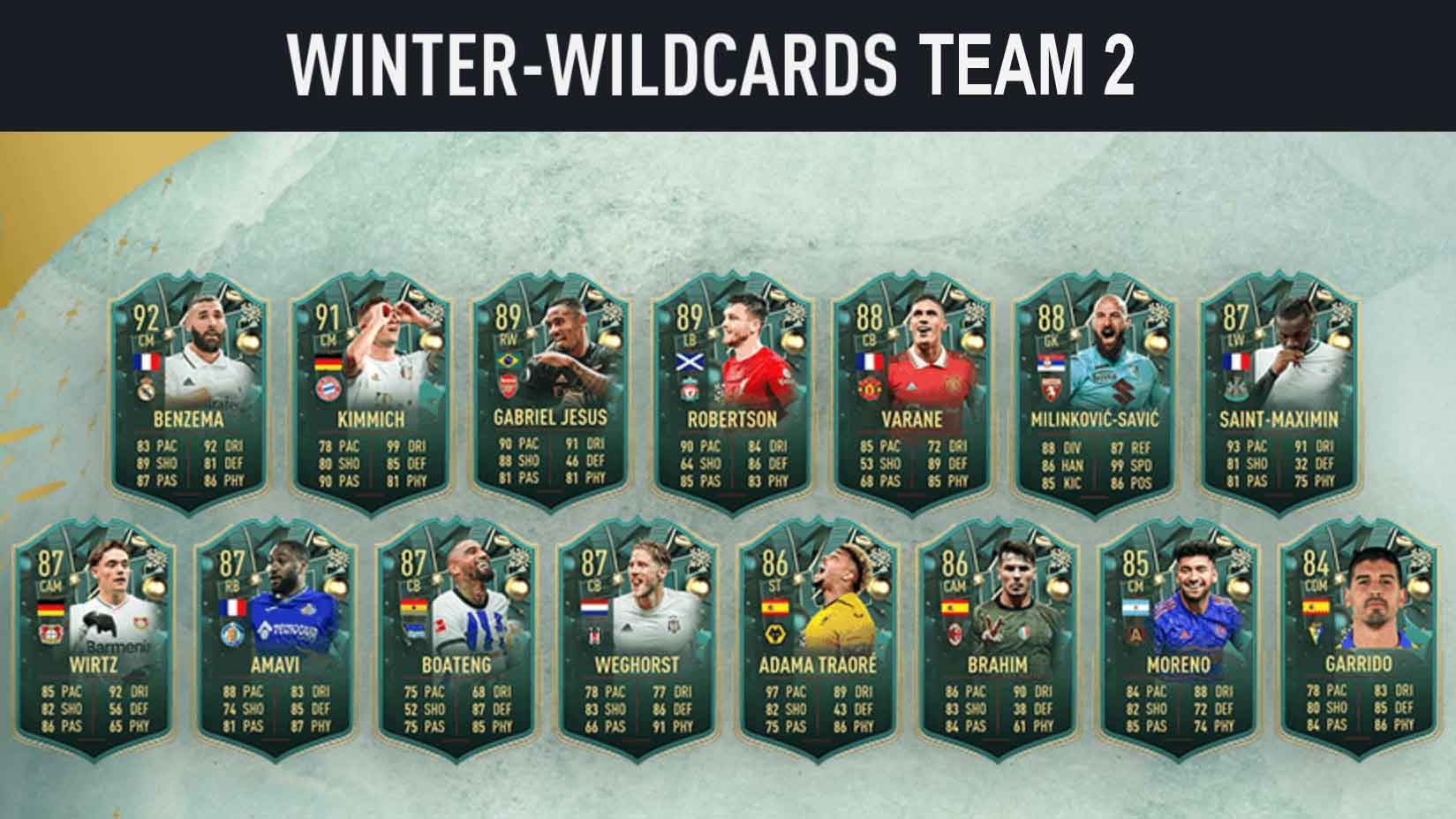 FIFA 23: Winter Wildcard Event ist da - Alle Team 2 & 1 Karten, Leaks und Infos zum ...